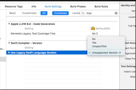 xcode8 xcode 8 beta 3 use legacy swift issue stack overflow