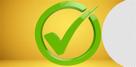 Зеленая галочка на прозрачном фоне Png