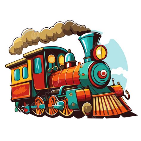 만화 기차 증기가 나오는 만화 기차 프리미엄 벡터 상표 클립 아트 Png 일러스트 및 벡터 에 대한 무료 다운로드