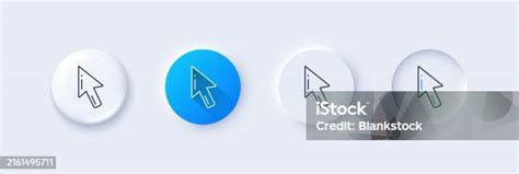 Mouse Cursor Line Icon Click Action Sign Line Icons Vector Stock Illustration Download Image