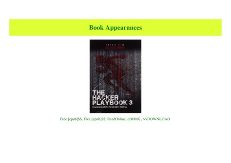 PPT B O O K The Hacker Playbook 3 Practical Guide To Penetration