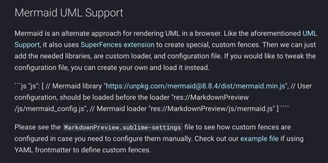 Documentation Rendring Issue In Mermaid Uml Support Section · Issue 166 · Facelessuser