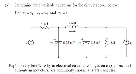 solved a determine state variable equations for the
