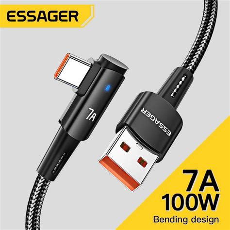 Jual Essager Usb To Type C A W Elbow Cable Data Kabel Data Siku Shopee Indonesia