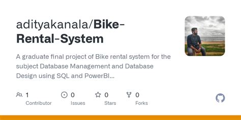 Github Adityakanalabike Rental System A Graduate Final Project Of Bike Rental System For The