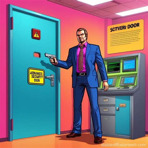 Automated High Security Door Access Software Stable Diffusion Online