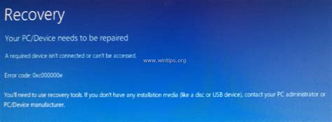 fix a required device isn t connected or can t be accessed 0x000000e on windows 10 8 8 1