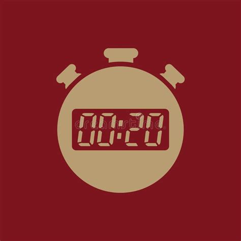 The 20 Seconds Minutes Stopwatch Icon Clock And Watch Timer Countdown Stopwatch Symbol Ui