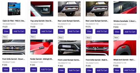 List Of Genuine Accessories For 2022 Maruti Brezza Car Blog India
