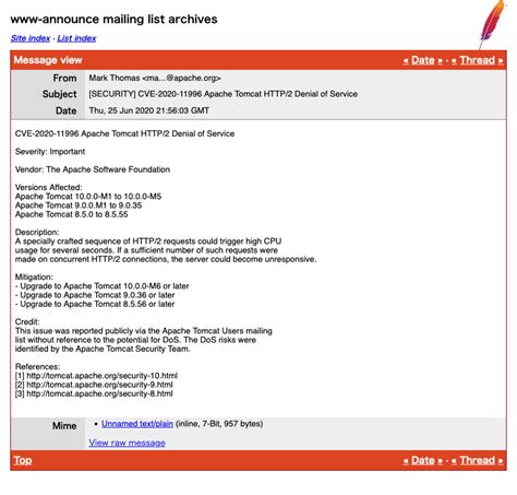 Apache Tomcatにdosの脆弱性、アップデートを Tech（テックプラス）