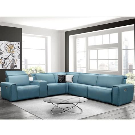 Elran Furniture Nya 6 Piece Power Reclining L Shaped Sectional With