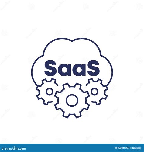 Saas Icon Software As A Service Vector Stock Vector Illustration Of