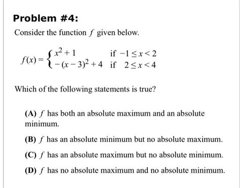 Solved Consider The Function F Given Below Chegg