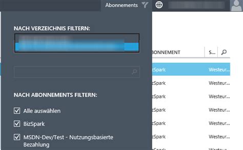 Not All Azure Subscriptions Accessible In Visual Studio 2015 Stack