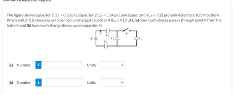 Solved The figure shows capacitor 1 C1 8 33μF capacitor Chegg com