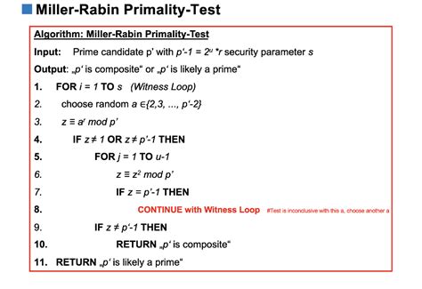 Solved Miller Rabin Primality Test Algorithm Miller Rabin