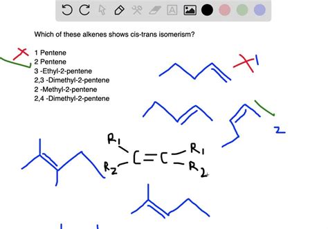 Which Of These Alkenes Shows Cis Trans Isomerism For Each That Does