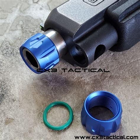 Glock Thread Protector 9mm 12 28 Tpi Fluted Thread Protector Blue