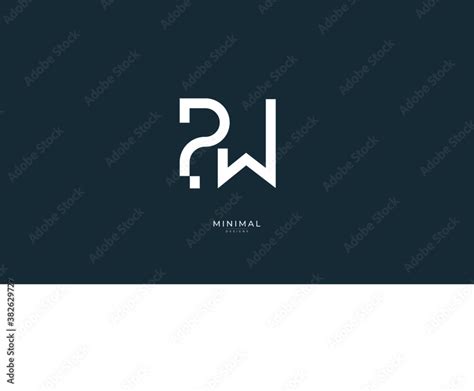 Alphabet Letter Icon Logo PW Stock Vector Adobe Stock