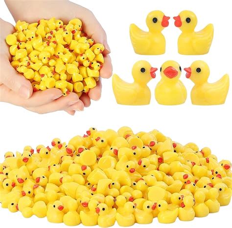 100pcs Mini Resin Ducks Tiny Ducks Figurines Bulk For
