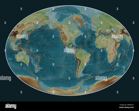 Cocos Tectonic Plate On The Wiki Style Elevation Map In The Fahey Oblique Projection Centered
