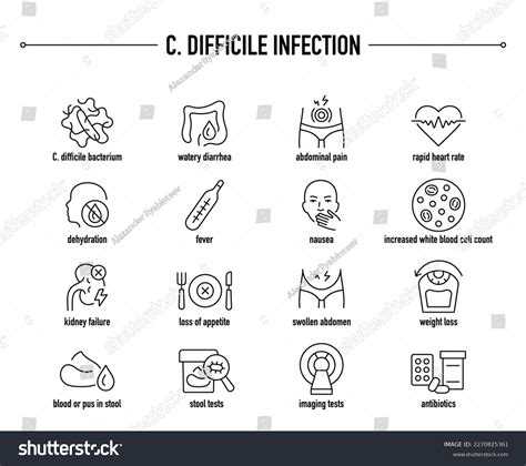 C Difficile Infection Symptoms Diagnostic Treatment Stock Vector Royalty Free 2270825361