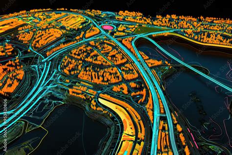 Technical Aerial Visual 3d Lidar Gis Aerial Map Satellite Scan Model