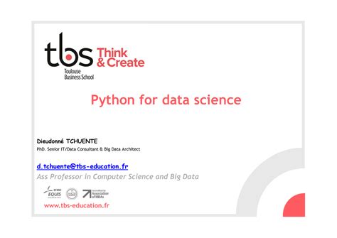 Part 1 Fundamentals Python For Data Science Tbs Education Python For
