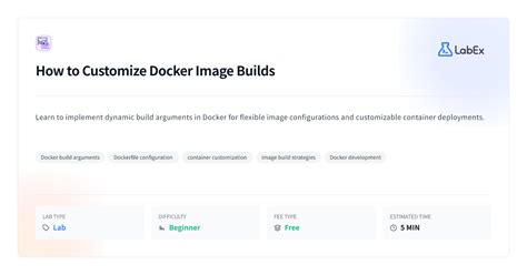 Docker 이미지 빌드 사용자 지정 가이드 Labex