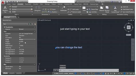 Single Line Text Autocad 2015 Youtube