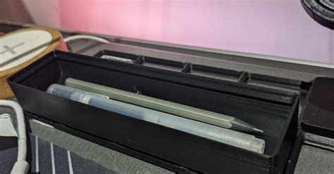 Gridfinity 1x4 Stackable Horizontal Pen Holder By Arca Cengiz Download Free Stl Model