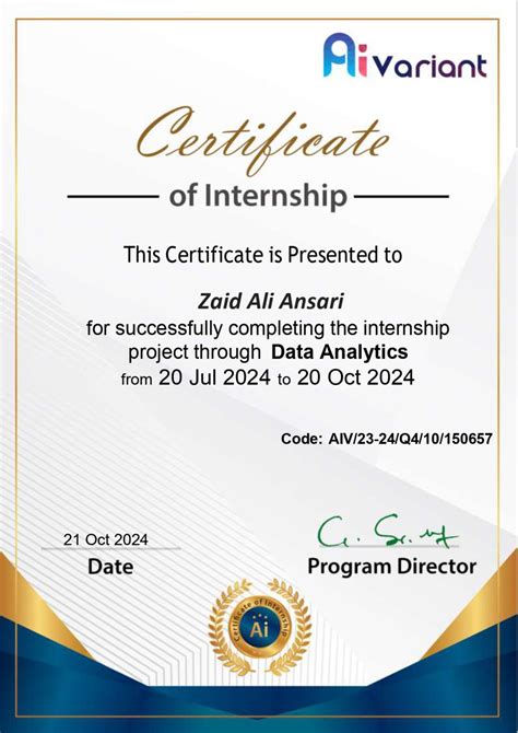 Zaid Ali Ansari On Linkedin Dataanalytics Internship Datascience Careergrowth Sql Python
