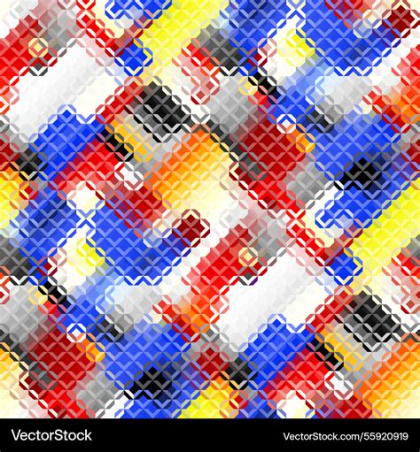 Low Poly Style Seamless Pattern Tileable Image Vector Image