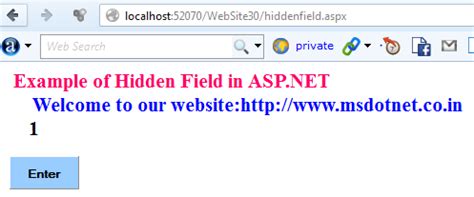 How To Use View State And Hidden Fields In Asp Net Website MY NET