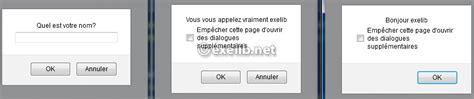 Interaction Utilisateur Via Les Boites De Dialogue Javascript Cours