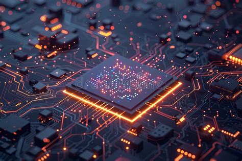 A Close Up View Of A Modern Microprocessor Surrounded By Intricate Digital Data Streams And