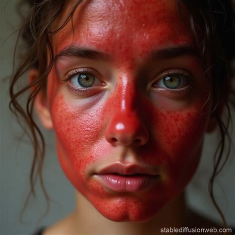 Red Skin Lupus Face Disorder Stable Diffusion Online