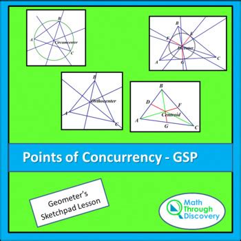 Geometry Points Of Concurrency GSP By Math Through Discovery LLC