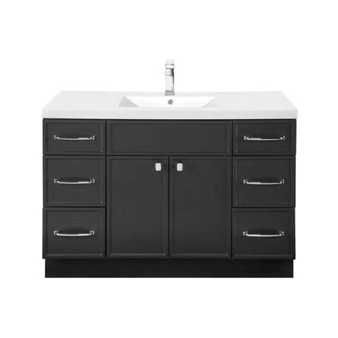 Cutler Manhattan 48” Black Single Sink Freestanding Bathroom Vanity Ma