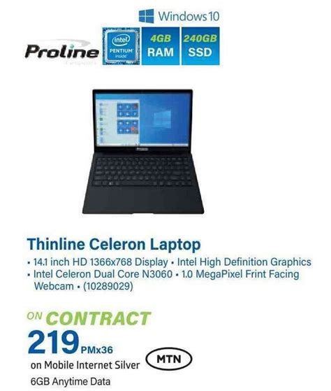Proline Thinline Celeron Laptop Offer At Incredible Connection