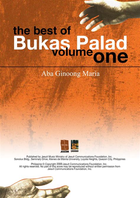 Jescom Philippines Aba Ginoong Maria — Music Sheet