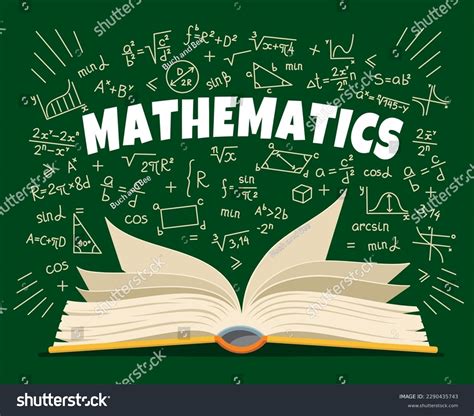 Math Textbook Symbol Formulas On School Stock Vector Royalty Free