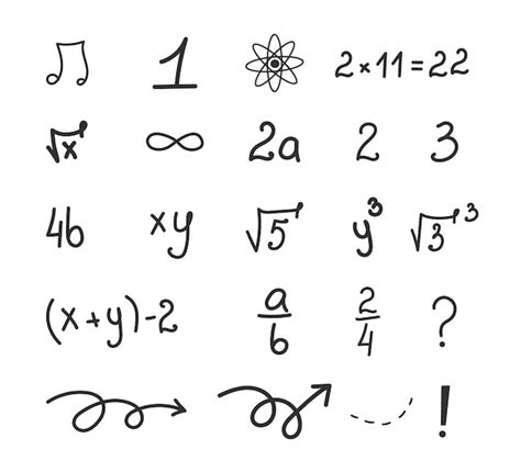 Premium Vector Set Of Mathematical Equations And Numbers The Theory