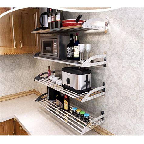 ชั้นวางของ ติดผนัง ชั้นเก็บของ ในครัว สแตนเลส 304 ไม่เป็นสนิม ขนาดยาว 80 เซนติเมตร ราคาต่อชิ้น