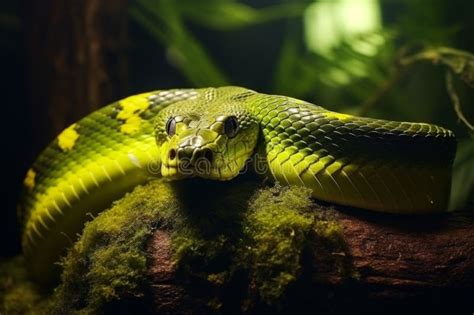 Colorful Snake Python Cobra Viper Forest Hiding Waiting For Prey Rainforest Jungle Untouched Colorful Snake Python Cobra Viper Forest Hiding Waiting For Prey Rainforest Jungle Untouched