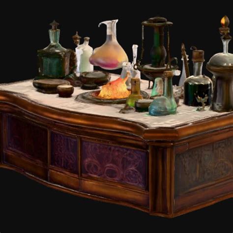 A High Resolution Alchemy Table Download Free 3d Models Generated