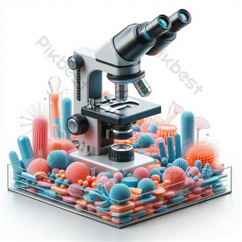 Microscope With Platelets And Virus Png Images Png Free Download Pikbest