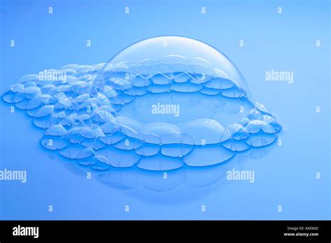 Soap Bubbles Floating Swimming On Water Surface Stock Photo Alamy