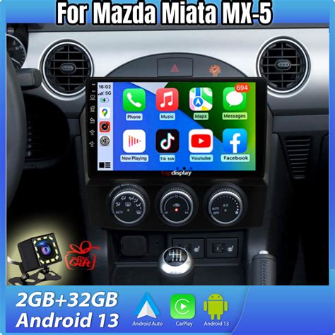 For Mazda Miata Mx 5 Mx5 Android 13 Car Stereo Radio Carplay Gps Navi