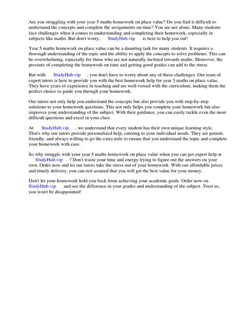 Year 5 Maths Homework Place Value Pdf Worksheet Homework